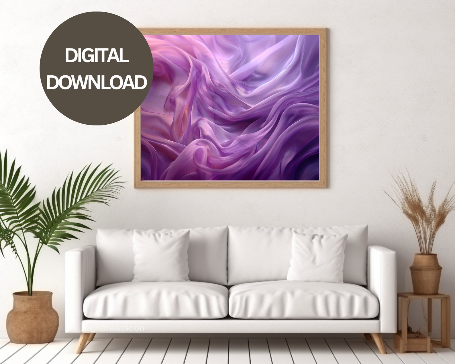 Purple Abstract Wall Art DIGITAL DOWNLOAD Purple Abstract Print Purple ...