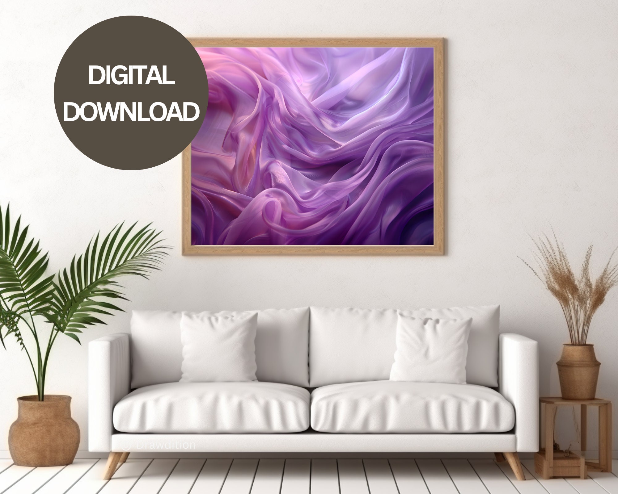 Purple Abstract Wall Art DIGITAL DOWNLOAD Purple Abstract Print Purple ...