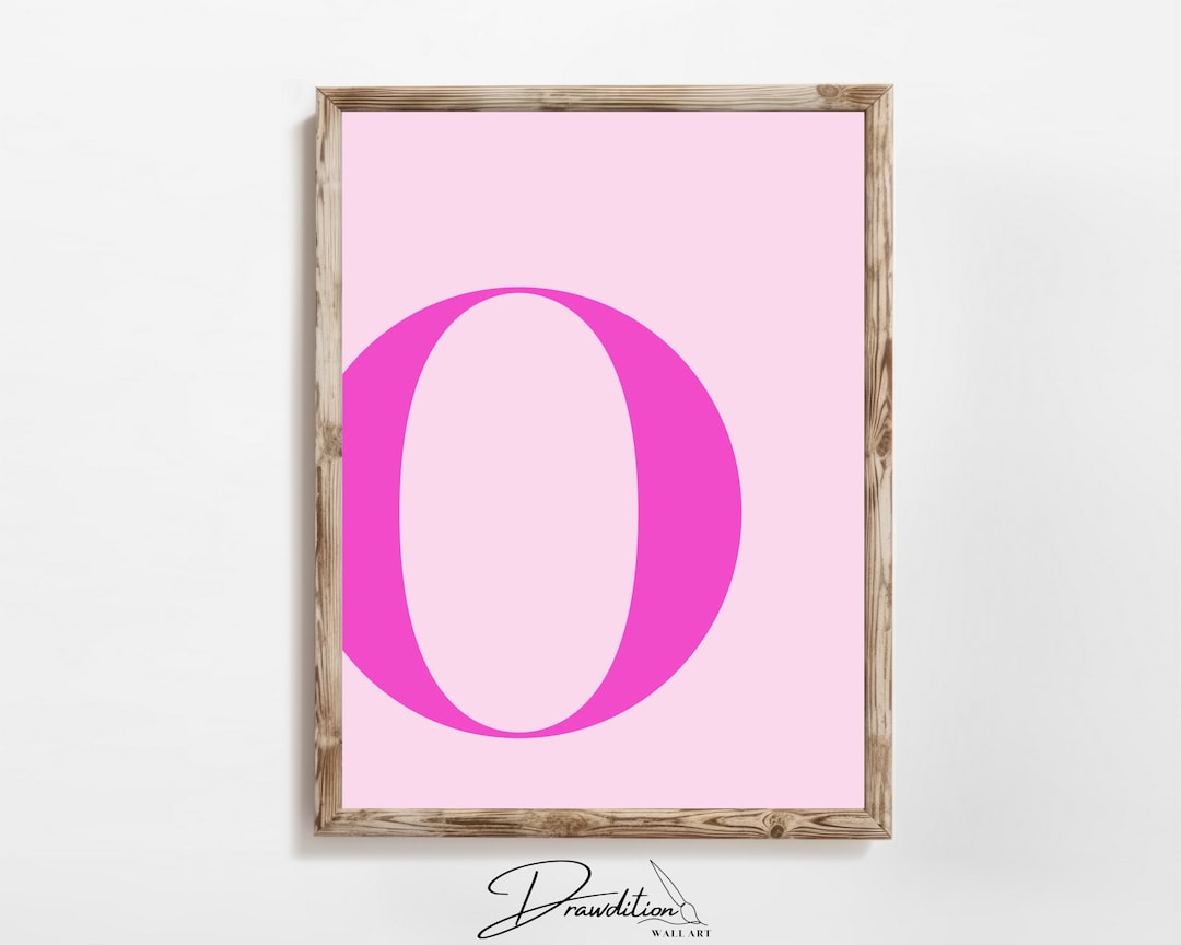 Letter O Wall Art DIGITAL DOWNLOAD Preppy Room Decor O Initial Poster ...