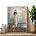 Lighthouse Wall Art DIGITAL DOWNLOAD Neutral Lighthouse Painting ...