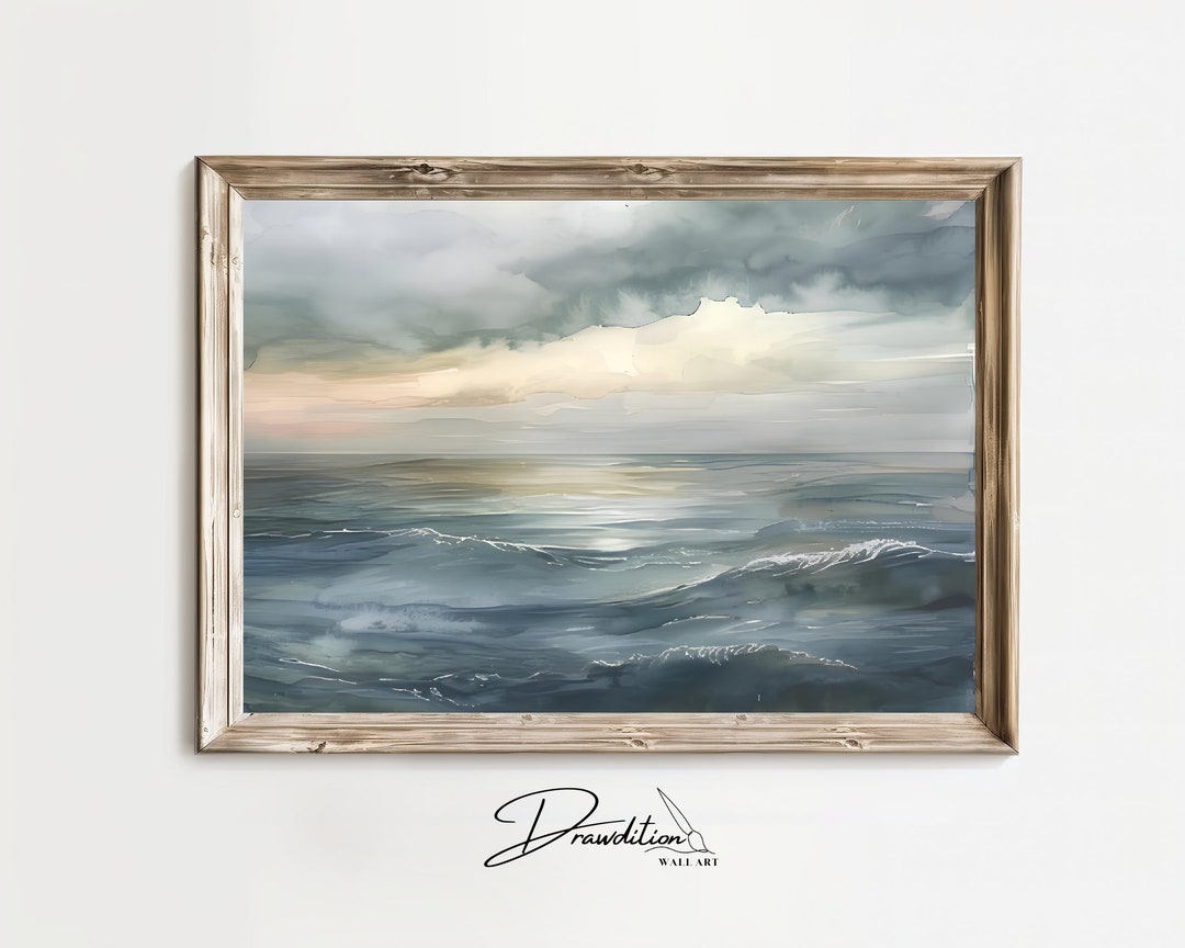 Ocean Art DIGITAL DOWNLOAD Ocean Wall Art Ocean Painting Watercolor ...