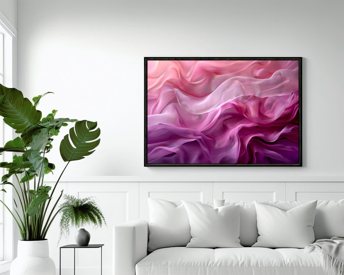 Pink Abstract Wall Art DIGITAL DOWNLOAD Pink Abstract Print Pink Art ...