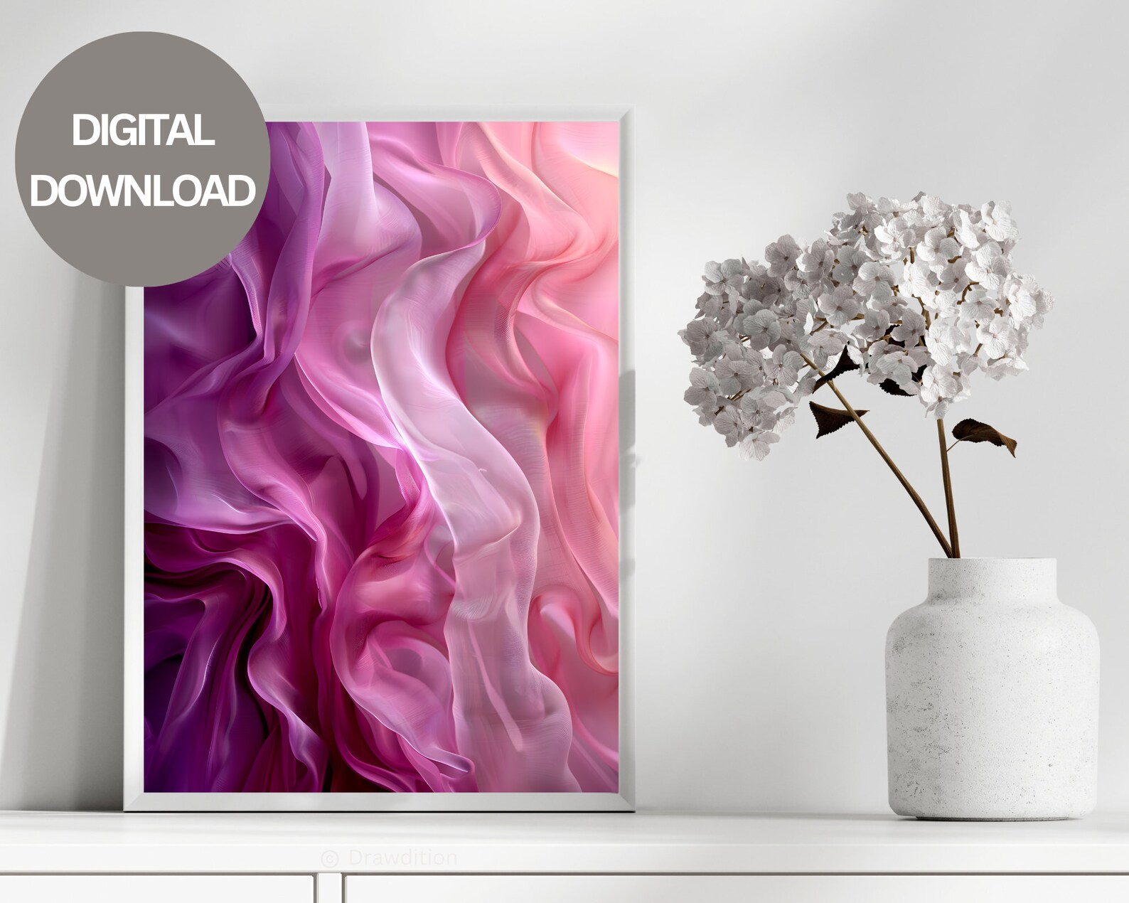 Pink Abstract Wall Art DIGITAL DOWNLOAD Pink Abstract Print Pink Art ...