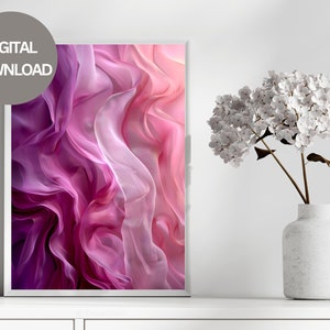 Pink Abstract Wall Art DIGITAL DOWNLOAD Pink Abstract Print Pink Art ...