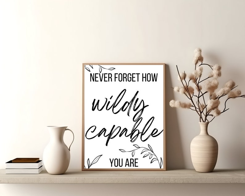 Never Forget How Wildly Capable You Are Wall Art DIGITAL DOWNLOAD ...