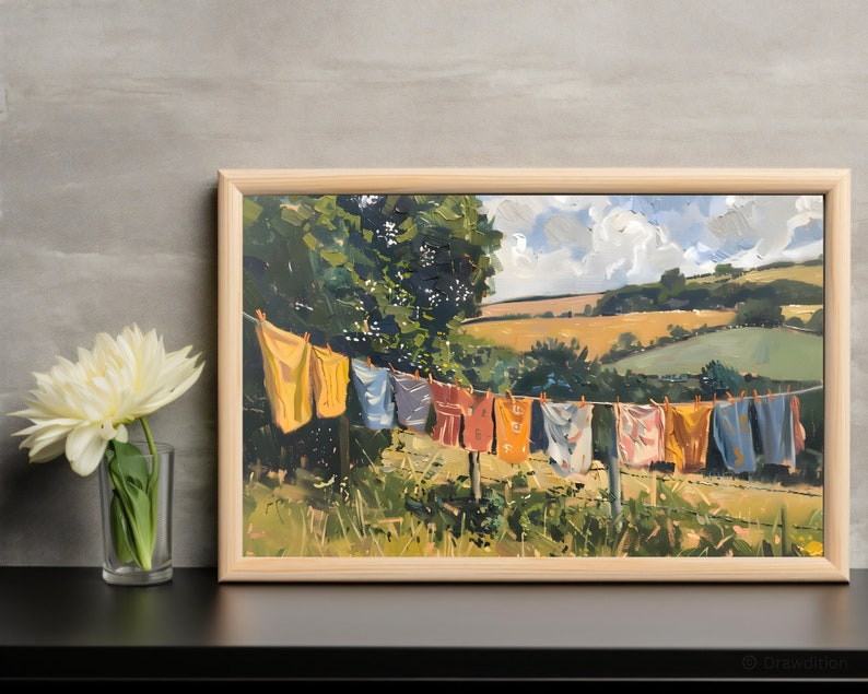 Laundry Wall Art DIGITAL DOWNLOAD Laundry Painting Laundry Printable ...