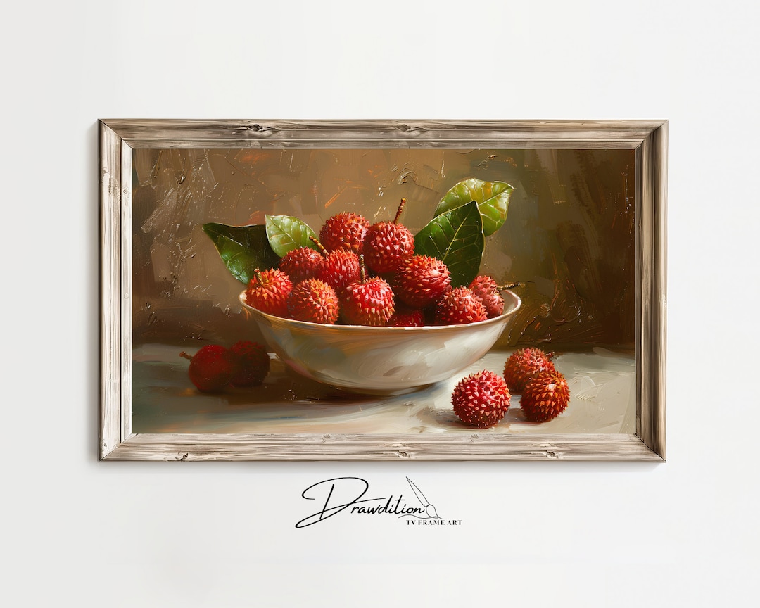 Frame TV Art Still Life Bowl of Lychees Digital Download Frame TV Art ...