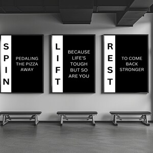 Gym Wall Art Bundle DIGITAL DOWNLOAD Set of 8 Printables Home Gym Decor ...