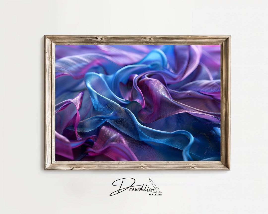 Purple Abstract Wall Art Blue Abstract DIGITAL DOWNLOAD Purple Blue ...