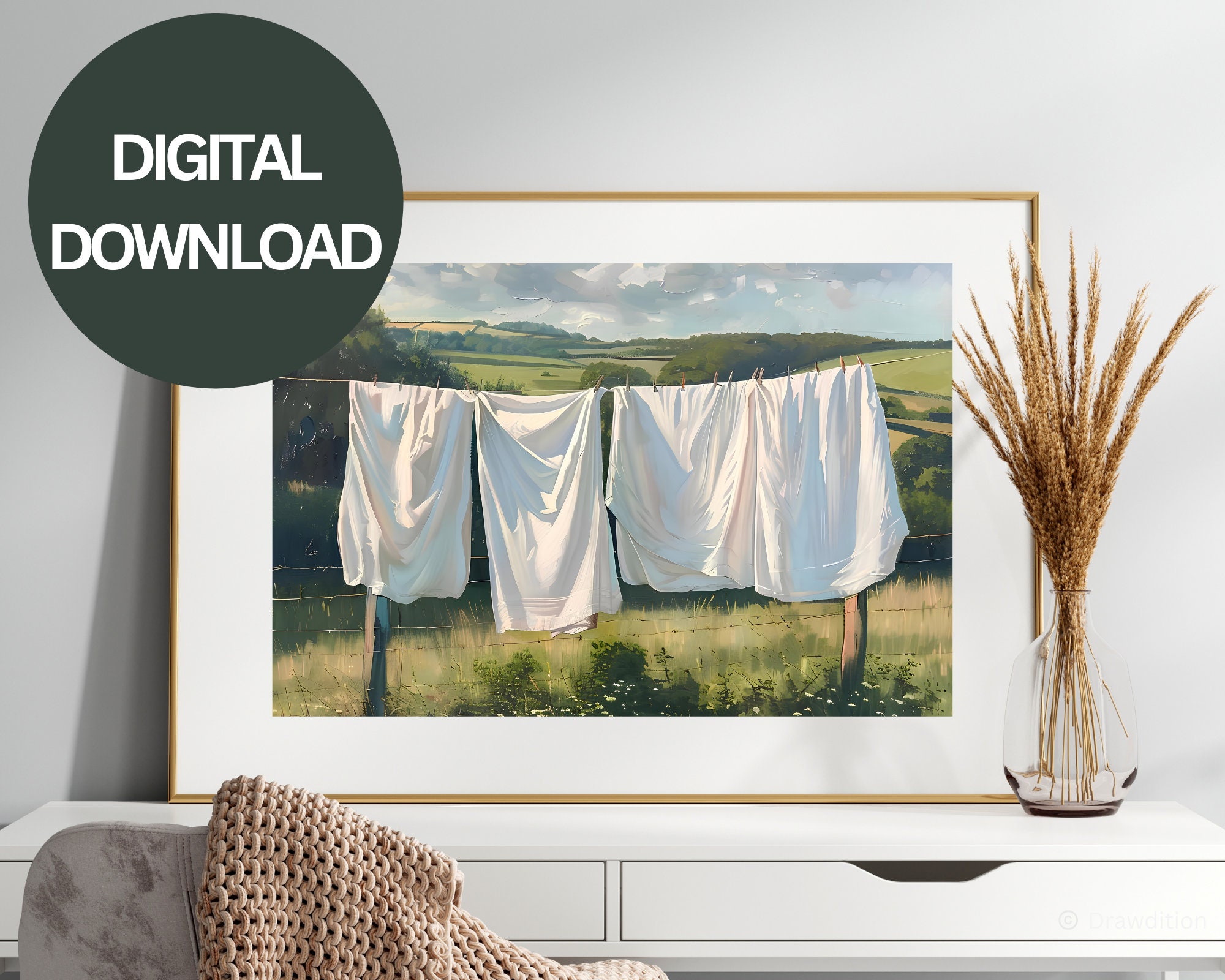 Laundry Wall Art DIGITAL DOWNLOAD Laundry Painting Laundry Printable ...