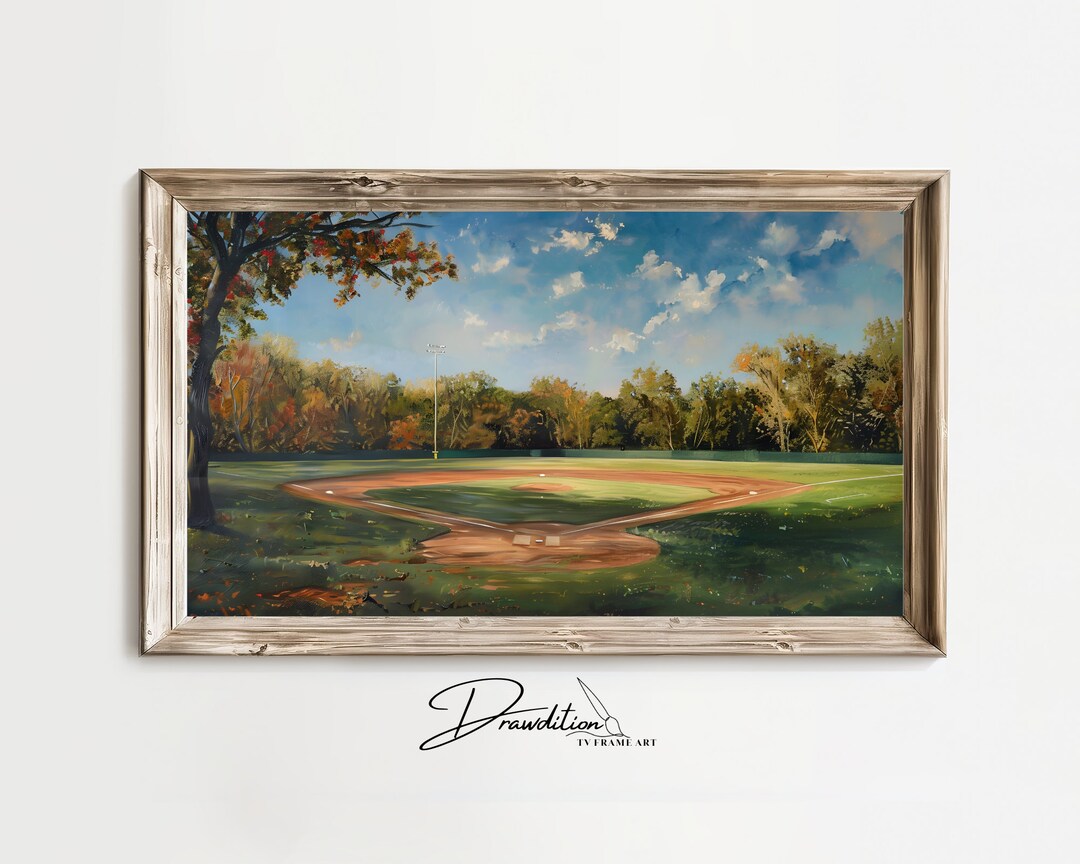 Baseball Frame TV Art Digital Download Frame TV Art Baseball Field ...