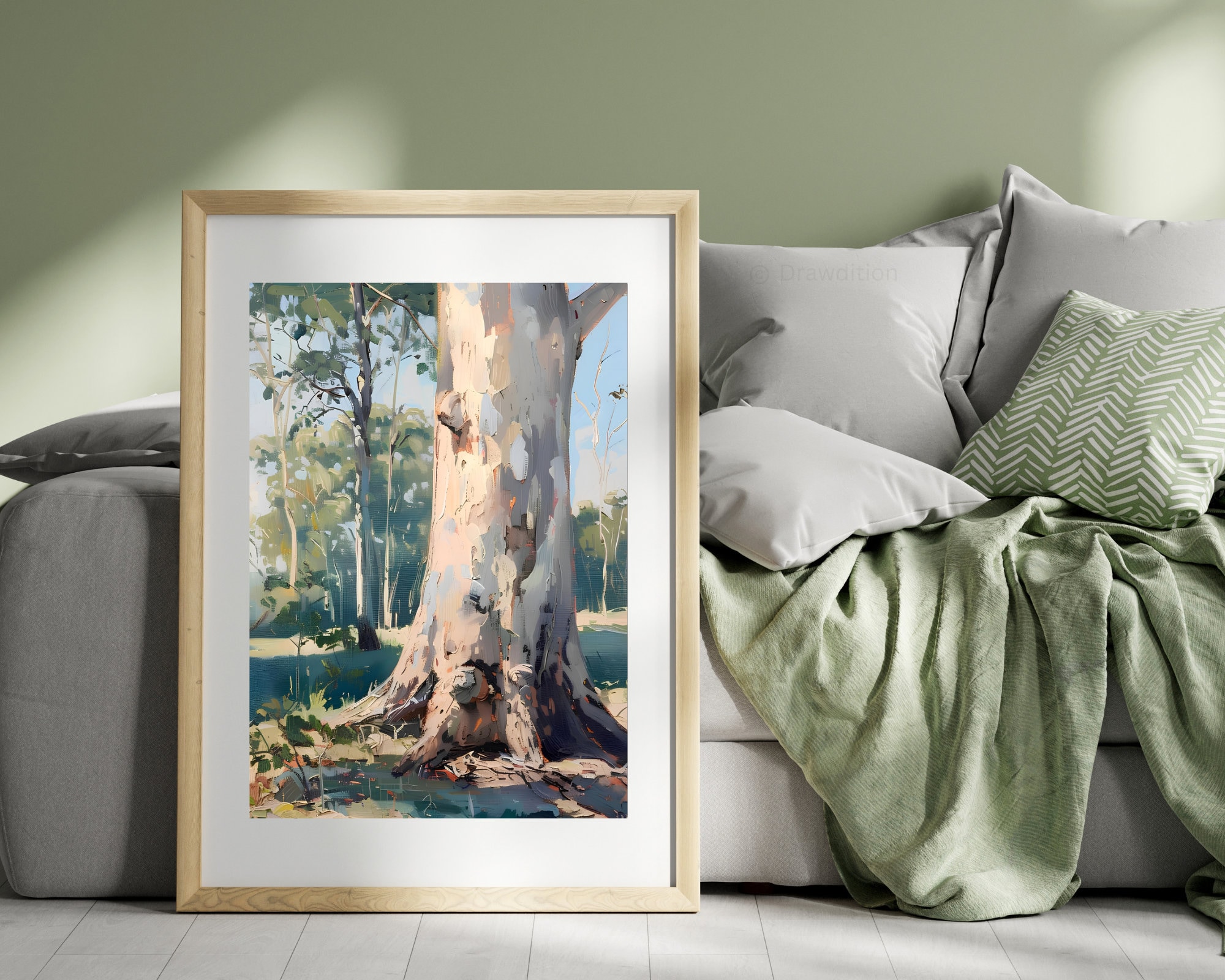 Gum Tree Wall Art DIGITAL DOWNLOAD Gum Tree Painting Tree Trunk Art ...