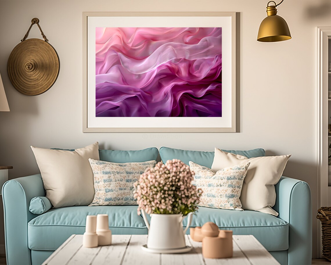 Pink Abstract Wall Art DIGITAL DOWNLOAD Pink Abstract Print Pink Art ...