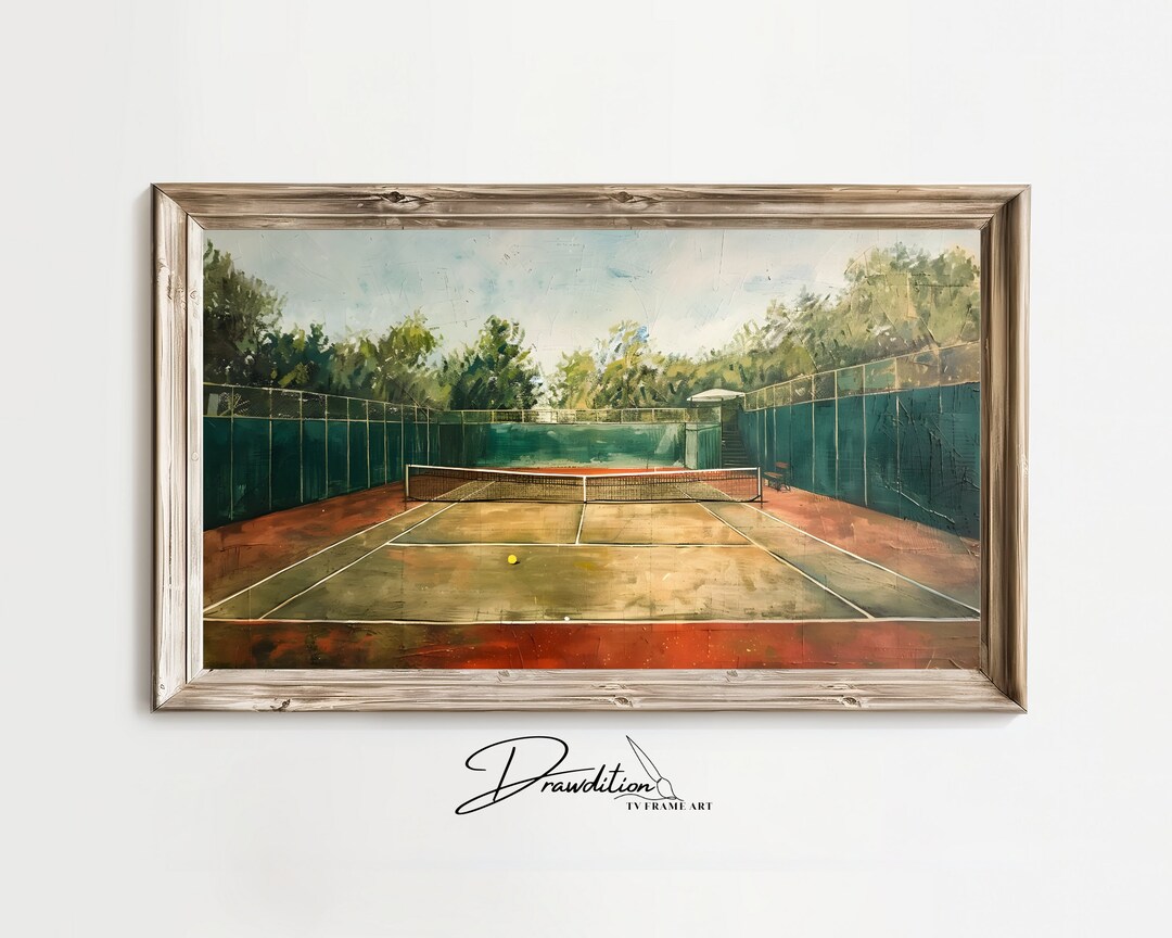 Tennis Frame TV Art Digital Download Frame TV Art Tennis Court Frame TV ...