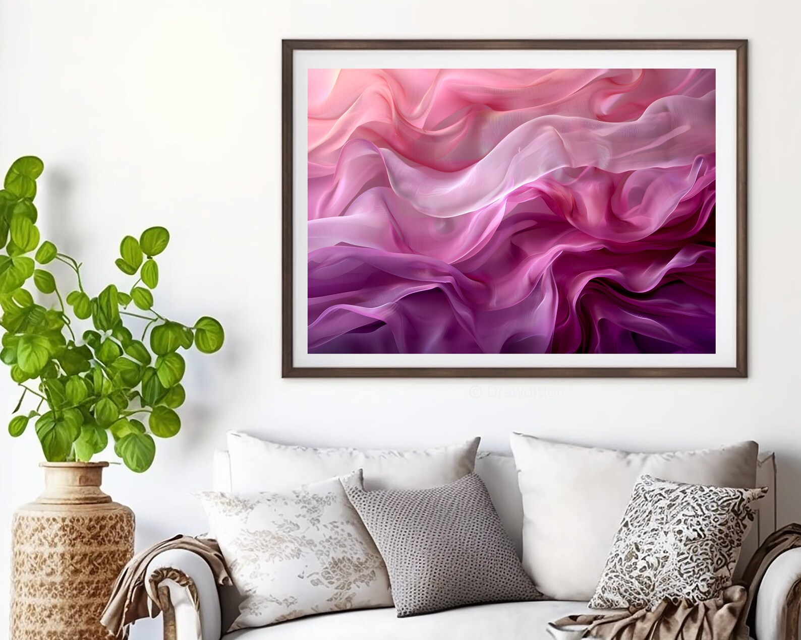 Pink Abstract Wall Art DIGITAL DOWNLOAD Pink Abstract Print Pink Art ...