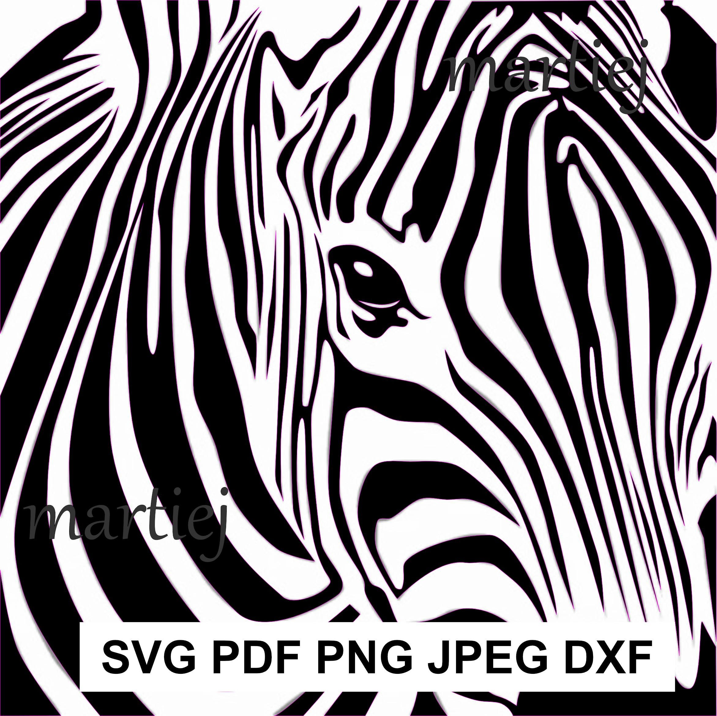 Realistic Zebra Illustration, Pdf Png Vector, Stencil, Logo Vector ...