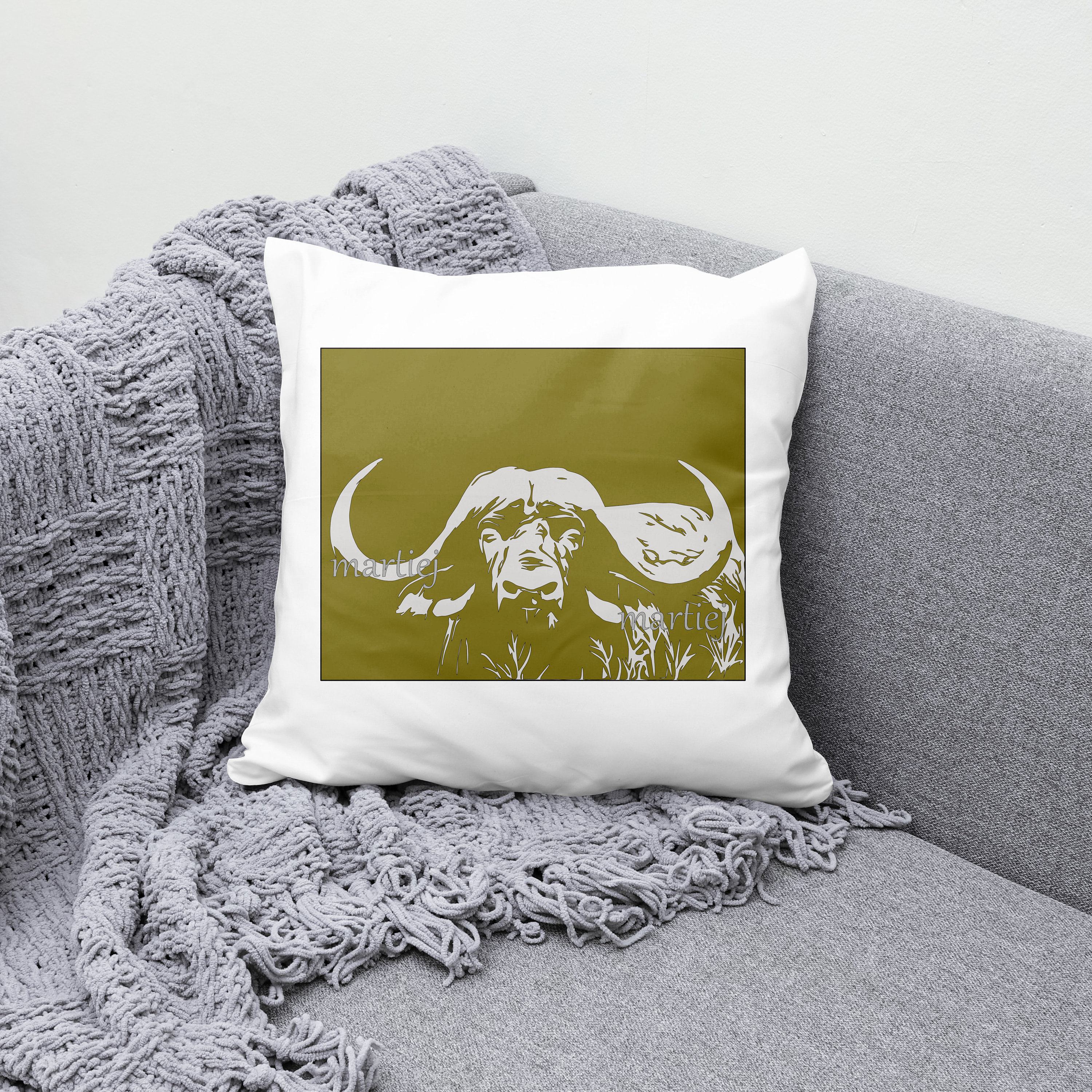 Realistic Buffalo Illustration, .pdf .png Vector, Stencil, Logo Vector ...