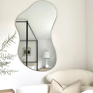 Full Body Mirror, Wavy Full Length Mirror, Irregular Wall Mirror ...