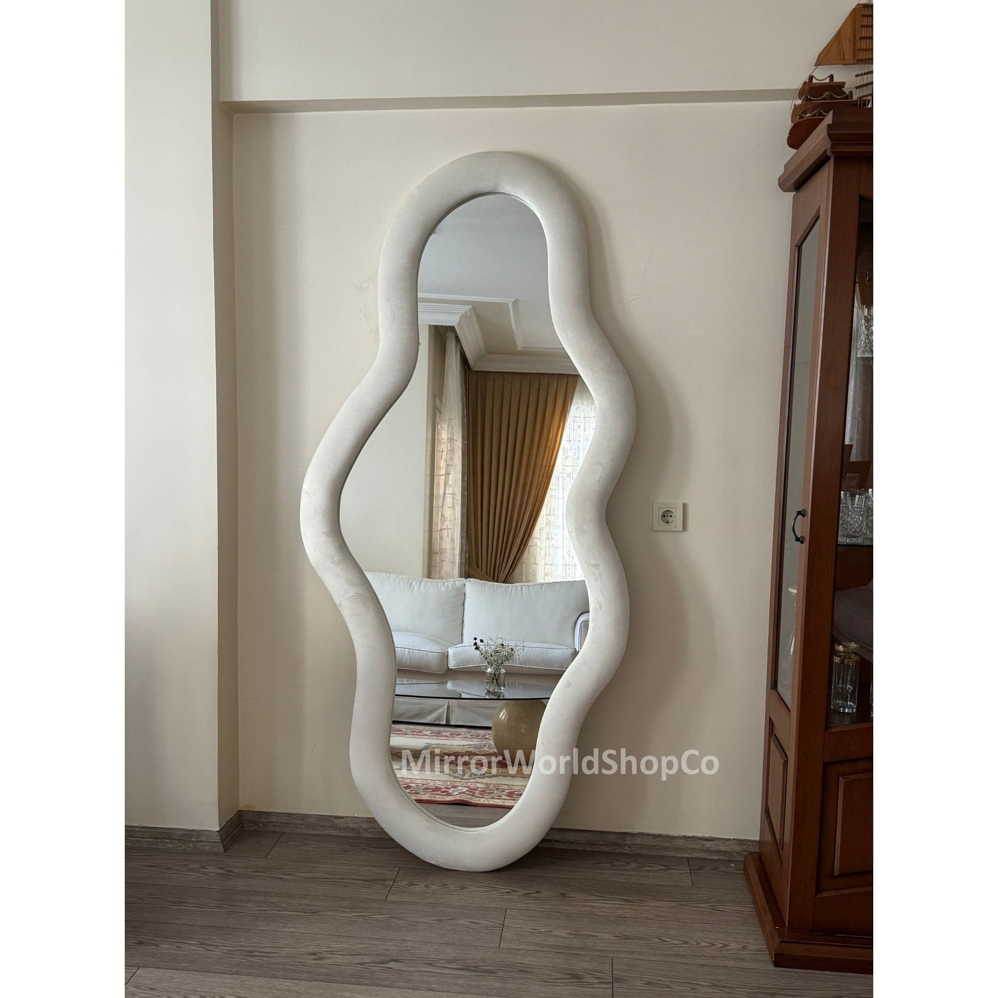Full Length Mirror, Full Body Irregular Mirror, Asymmetrical Mirror ...