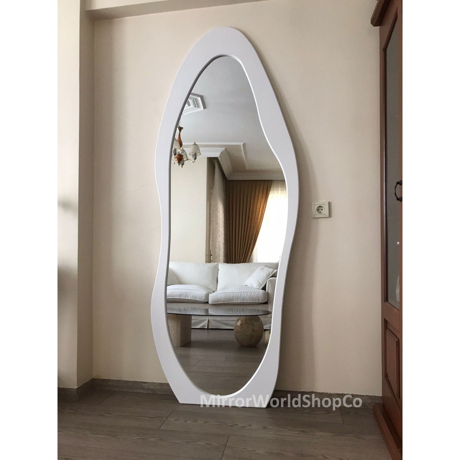 Full Length Mirror, Full Body Irregular Mirror, Asymmetrical Mirror ...