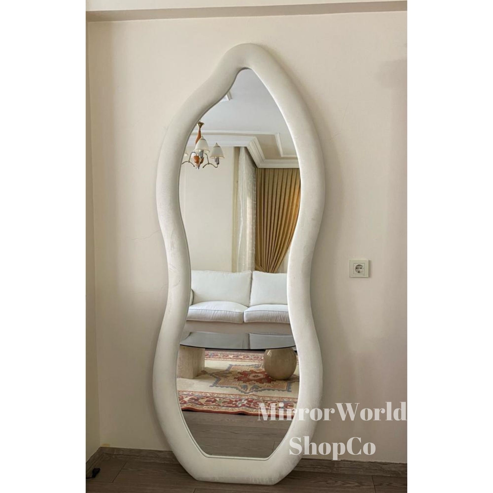 Full Length Mirror, Full Body Irregular Mirror, Asymmetrical Mirror ...