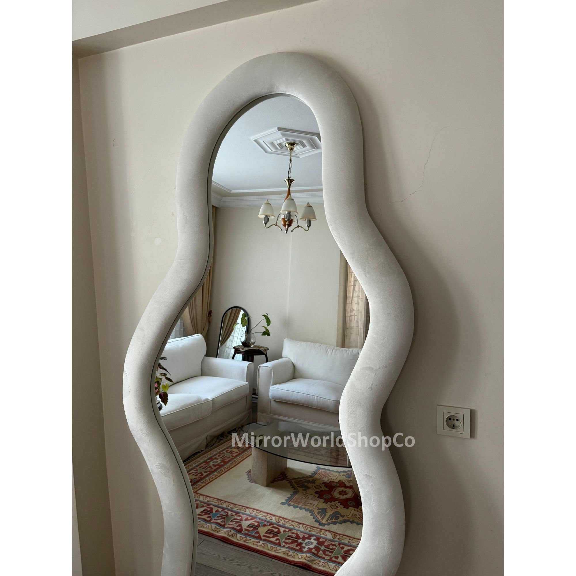 Full Length Mirror, Full Body Irregular Mirror, Asymmetrical Mirror ...