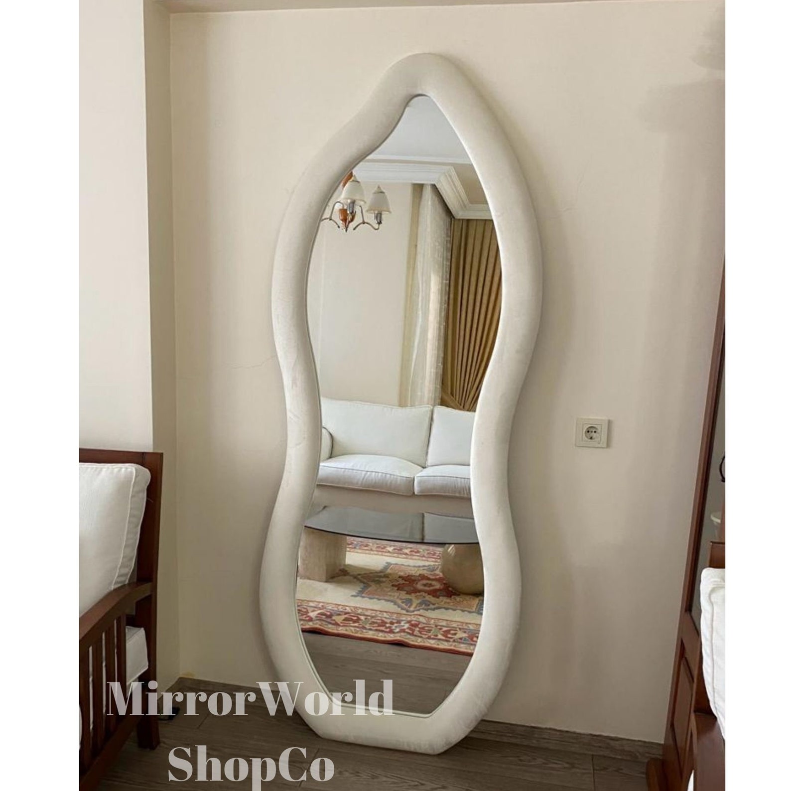 Full Length Mirror, Full Body Irregular Mirror, Asymmetrical Mirror ...