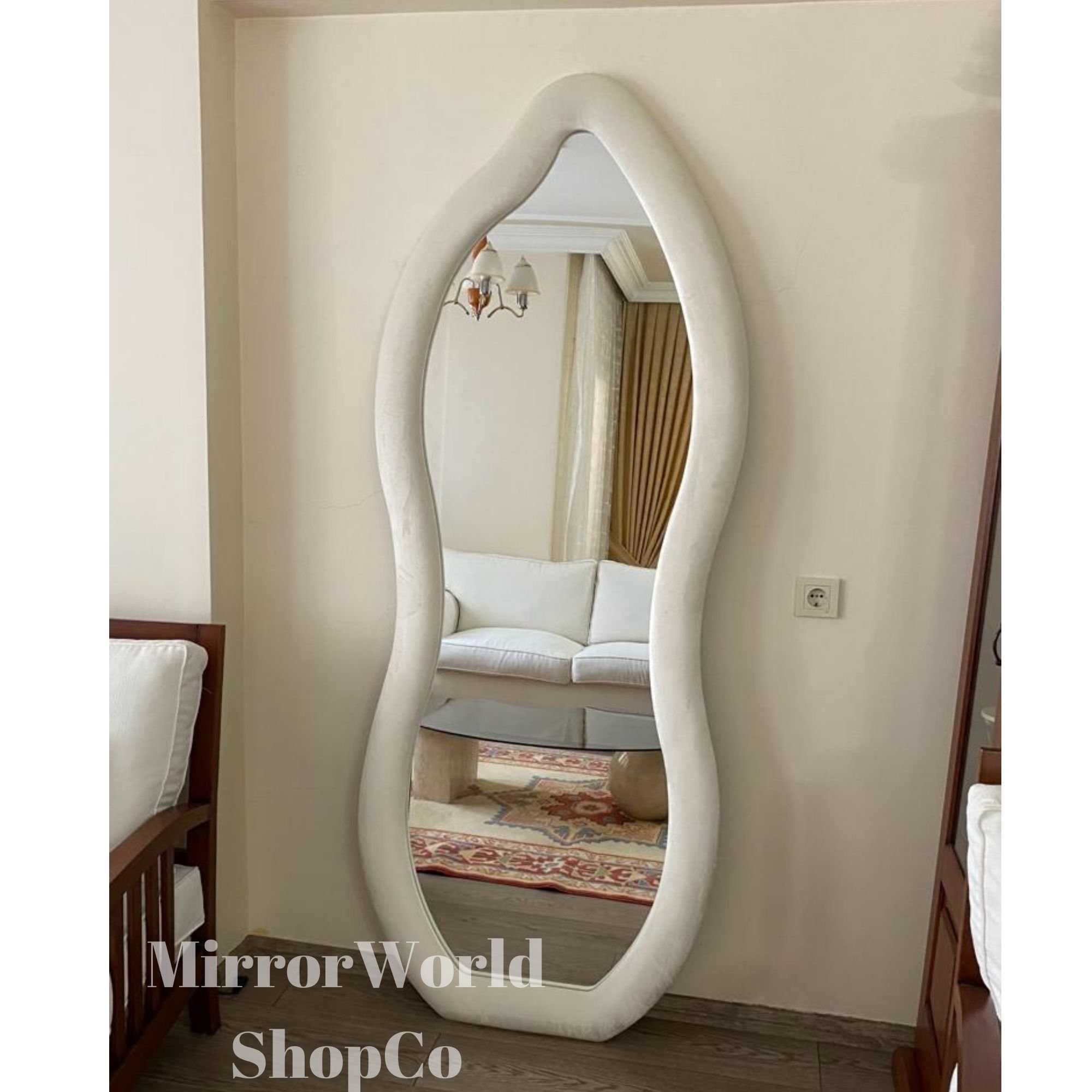 Full Length Mirror, Full Body Irregular Mirror, Asymmetrical Mirror ...
