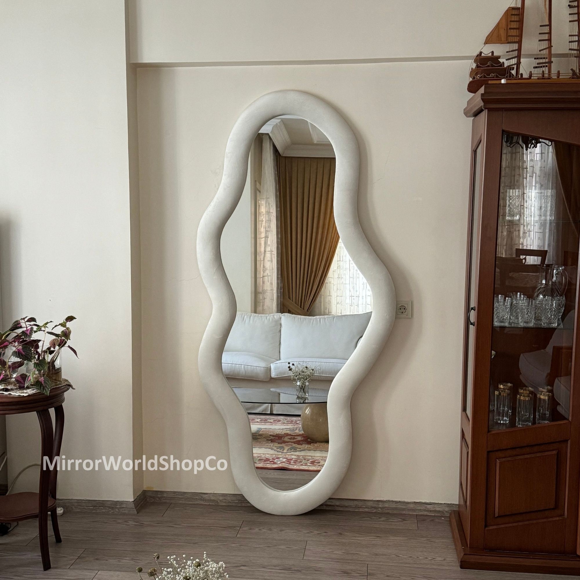 Full Length Mirror, Full Body Irregular Mirror, Asymmetrical Mirror ...