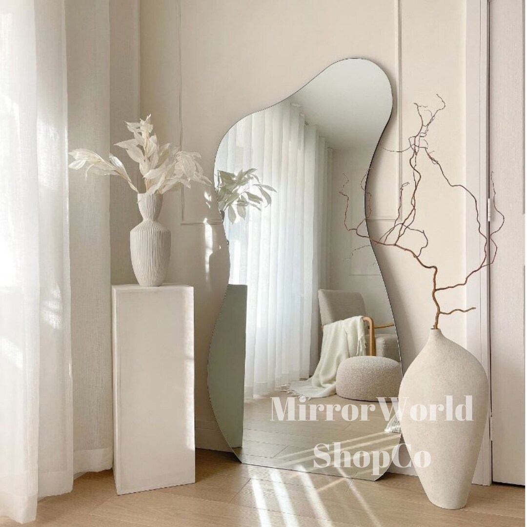 Full Length Mirror, Full Body Irregular Mirror, Asymmetrical Mirror ...