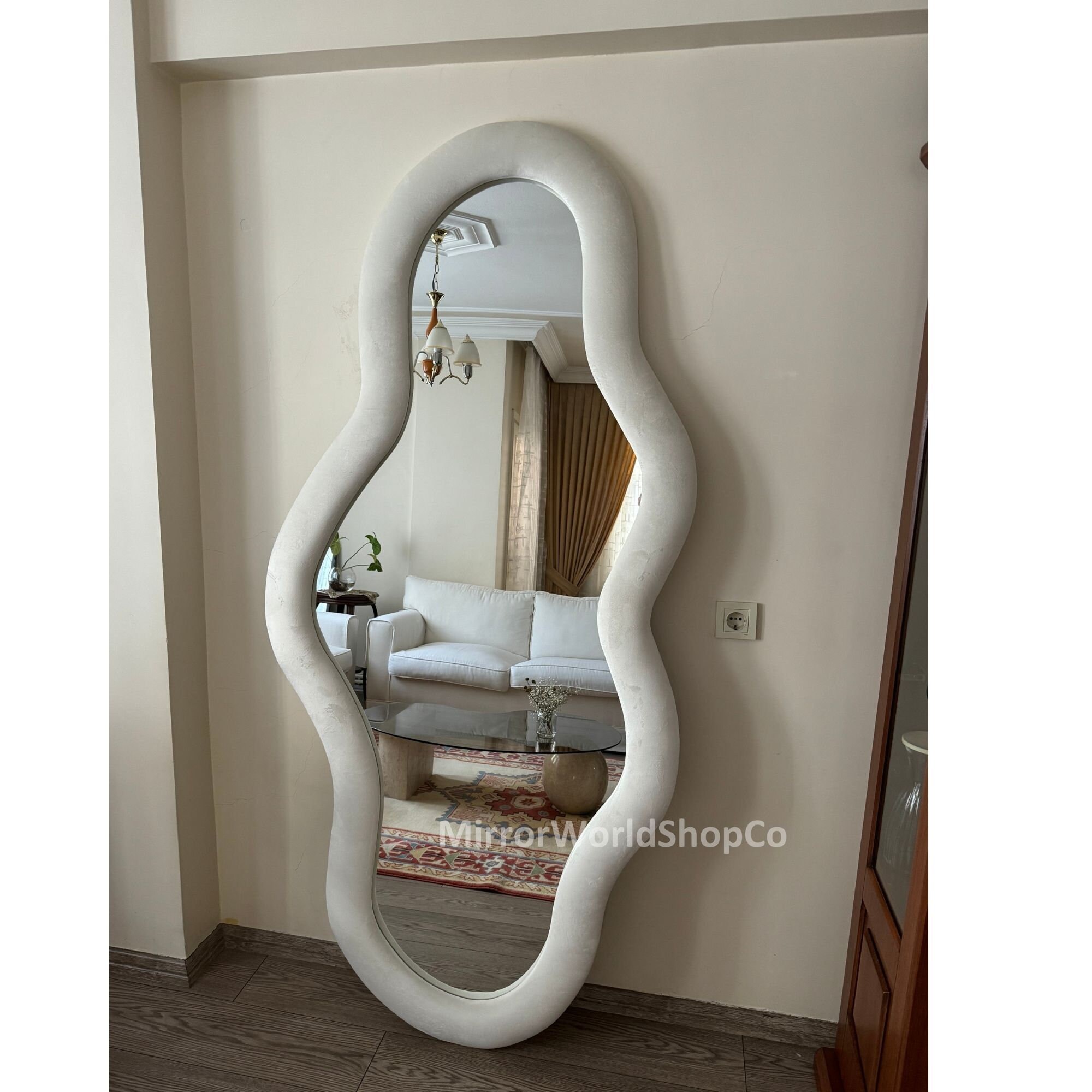 Full Length Mirror, Full Body Irregular Mirror, Asymmetrical Mirror ...