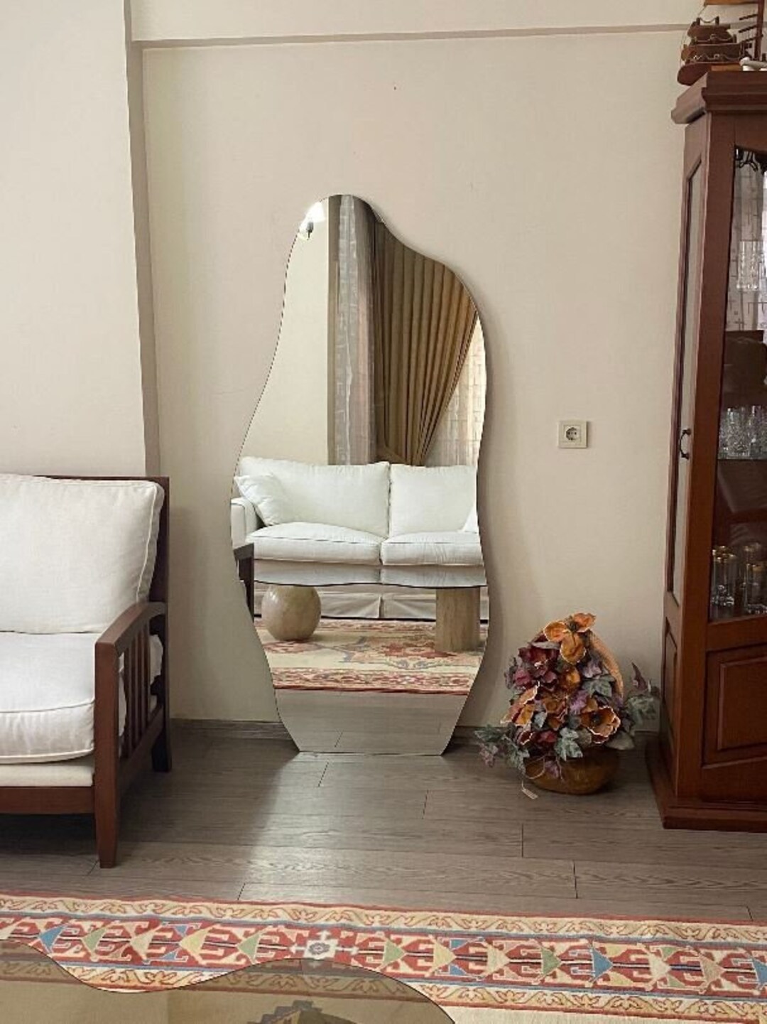 Full Length Mirror, Full Body Irregular Mirror, Asymmetrical Mirror ...