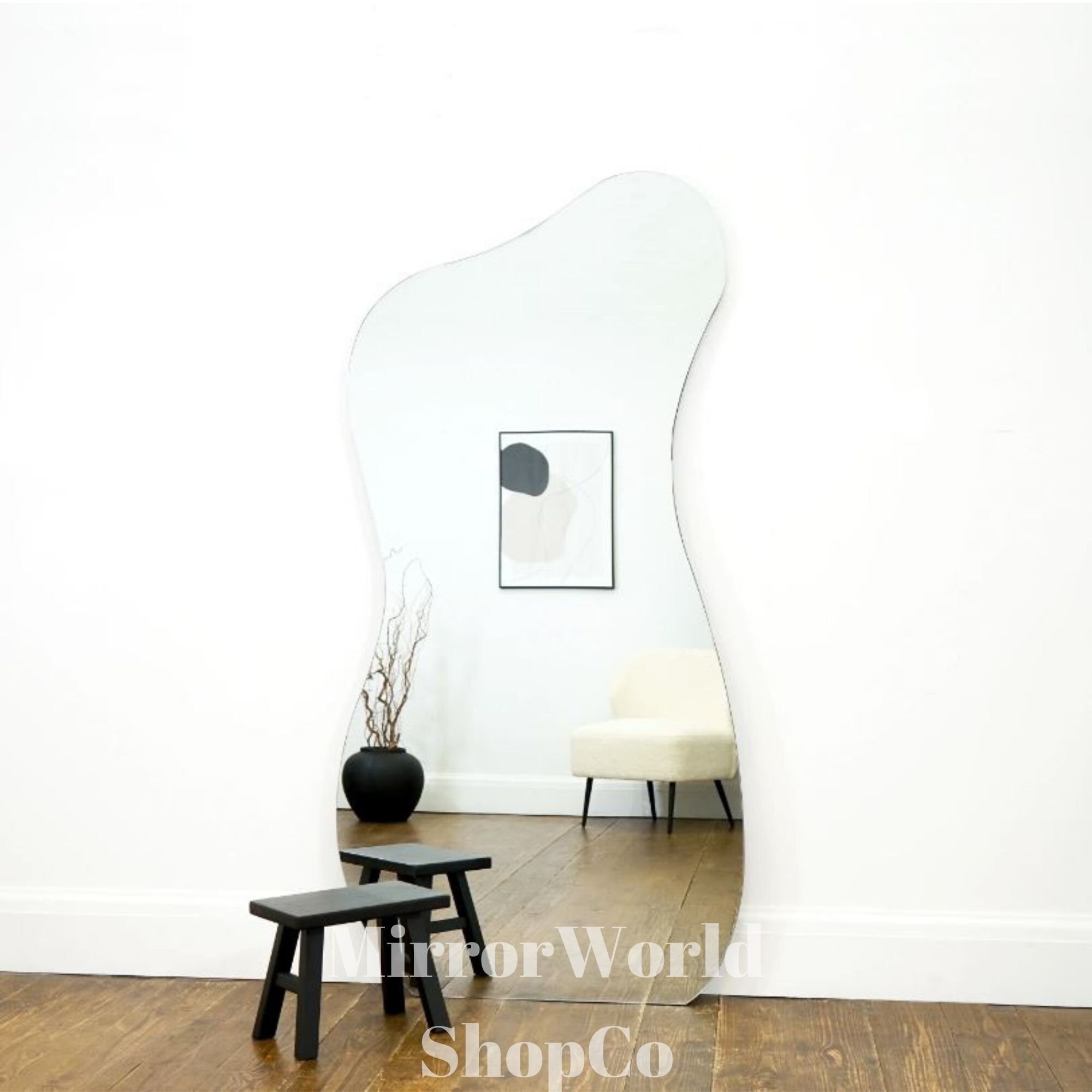 Full Length Mirror, Full Body Irregular Mirror, Asymmetrical Mirror ...