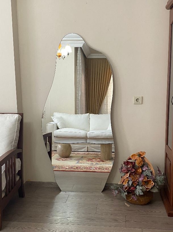 Full Length Mirror, Full Body Irregular Mirror, Asymmetrical Mirror ...