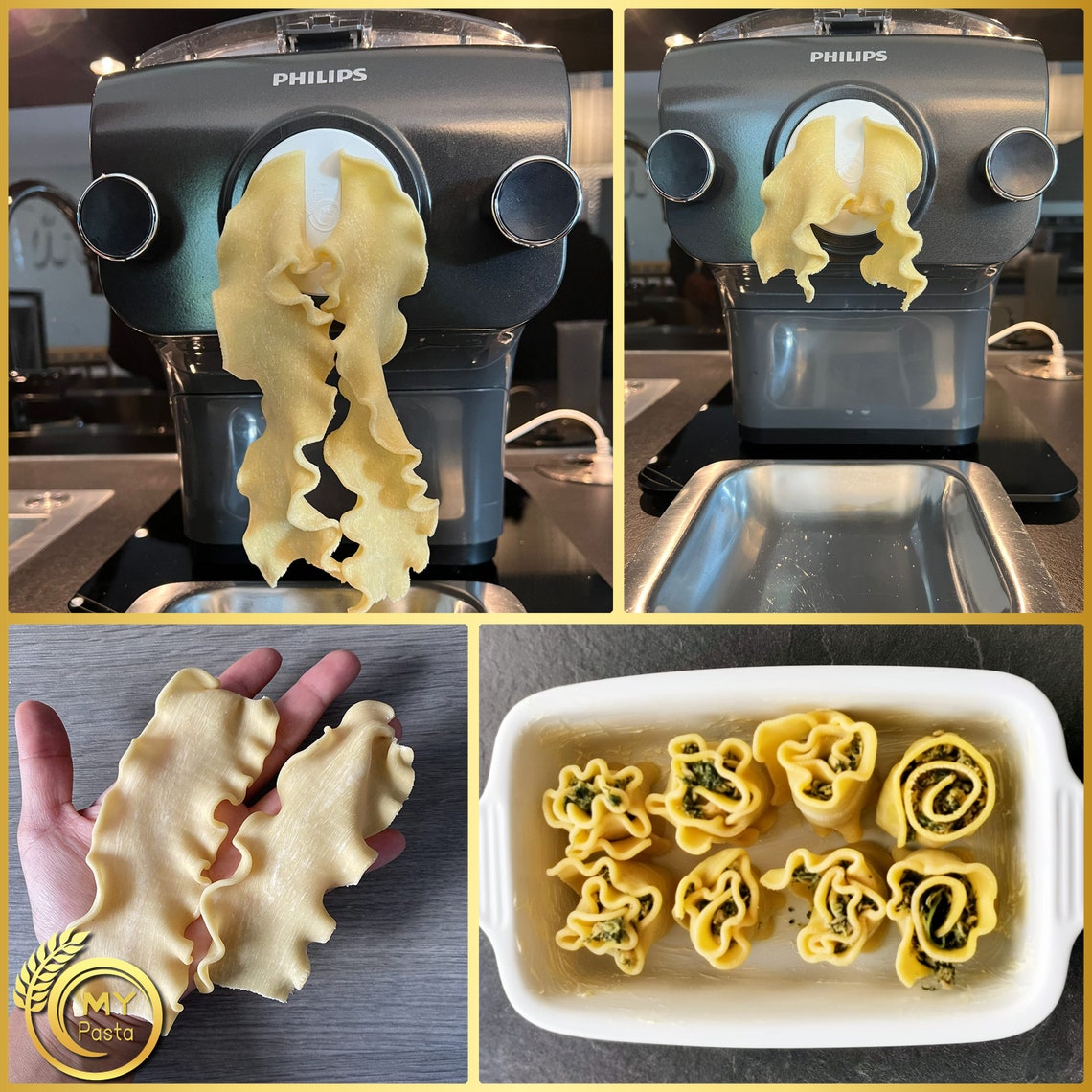 MY PASTA Lasagna Ondulato Pasta Mold for Pasta Makers Suitable for ...