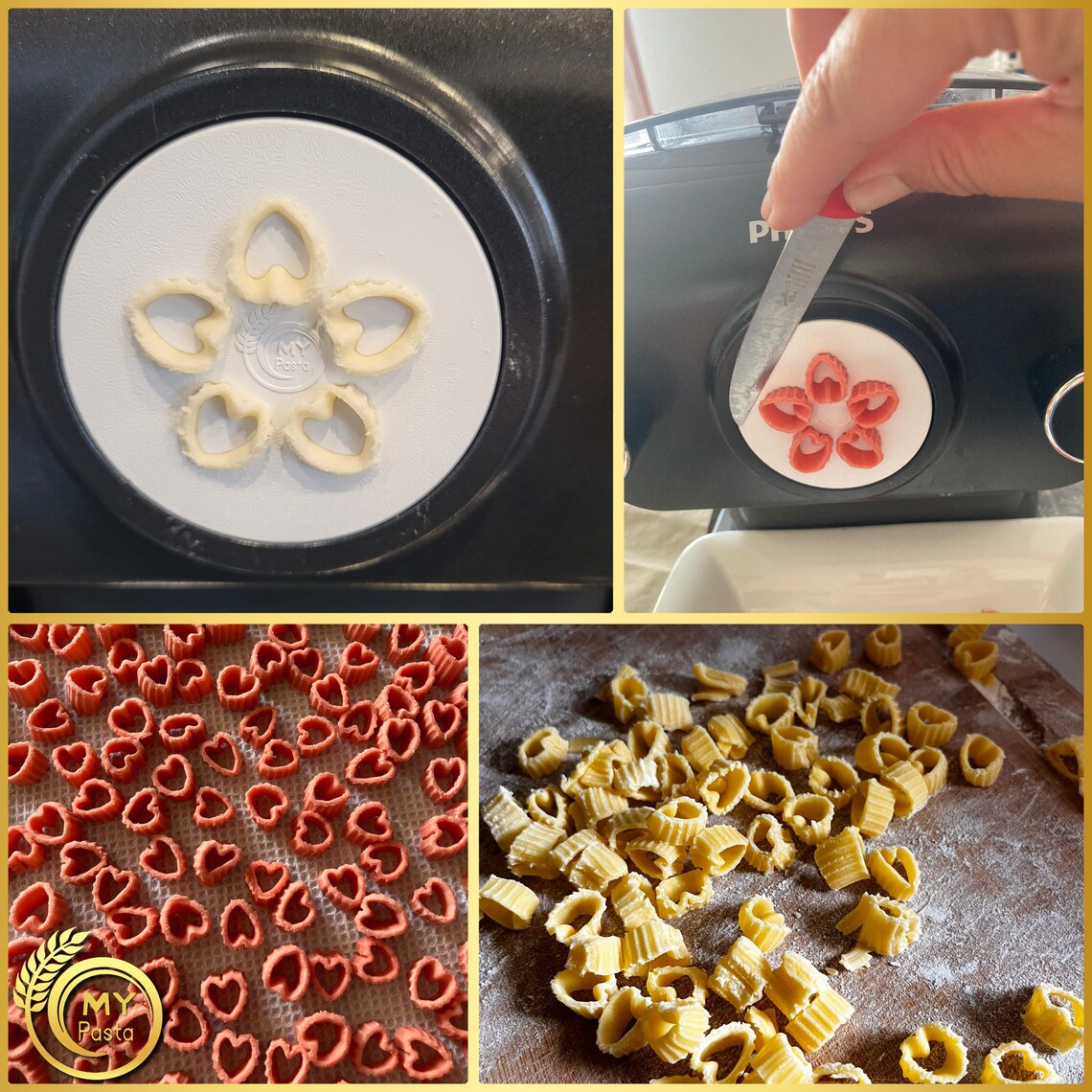 MY PASTA - Heart Sugo - Pasta Mold for Pasta Maker - Suitable for ...