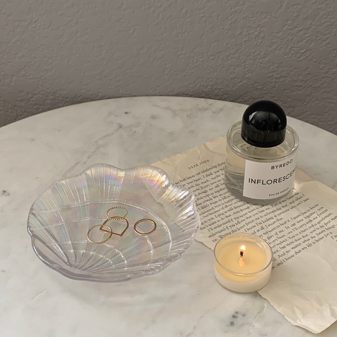 Holographic Transparent Clear Seashell Tray for Jewelry, Keychain ...