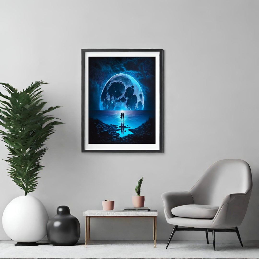 MOONLIGHT Digital Art Print | Printable Wall Art for Home Decor ...