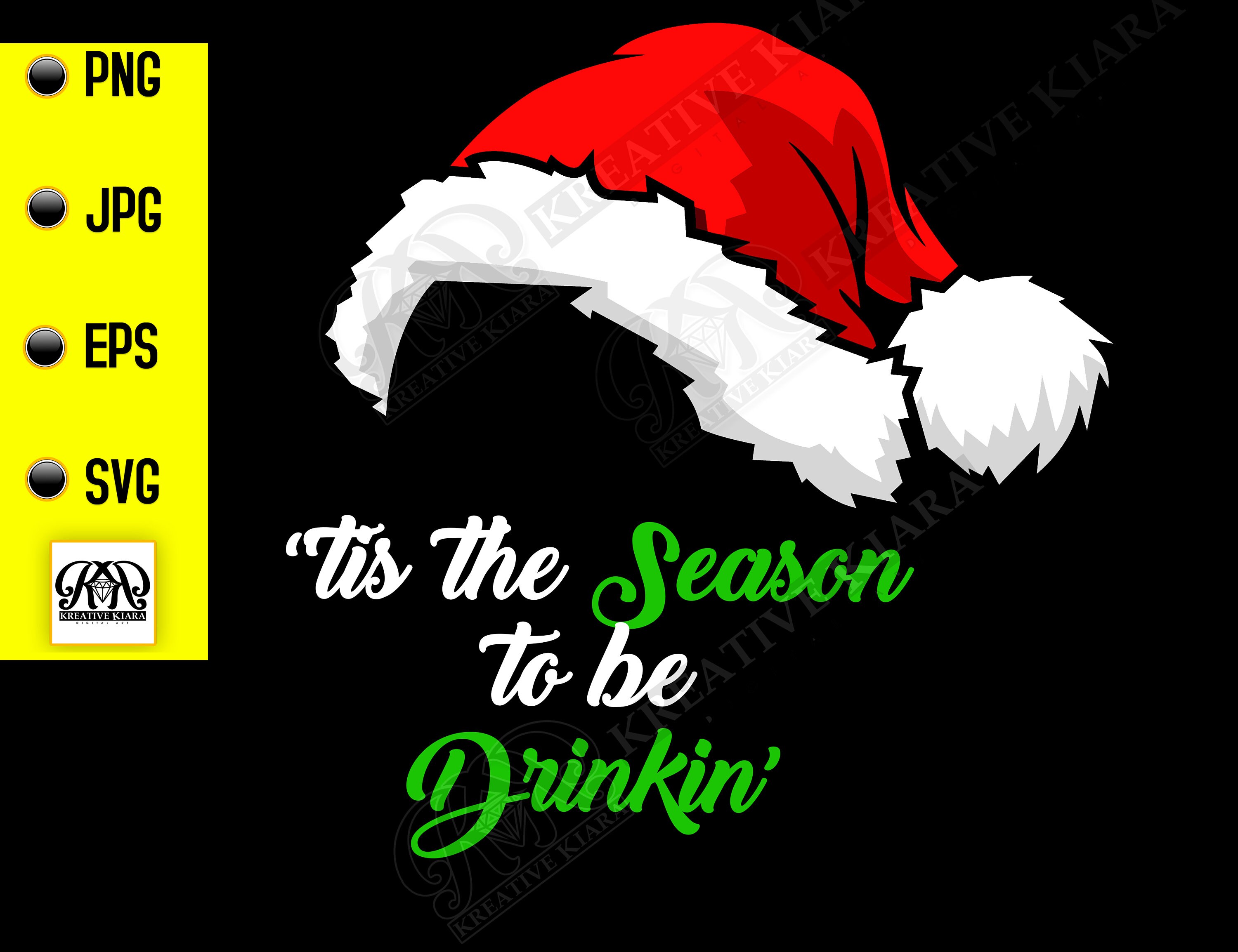 Santa Drunkin, Santa Drinkin, Santa Hat Svg, Santa Shirt, Santa Clipart ...