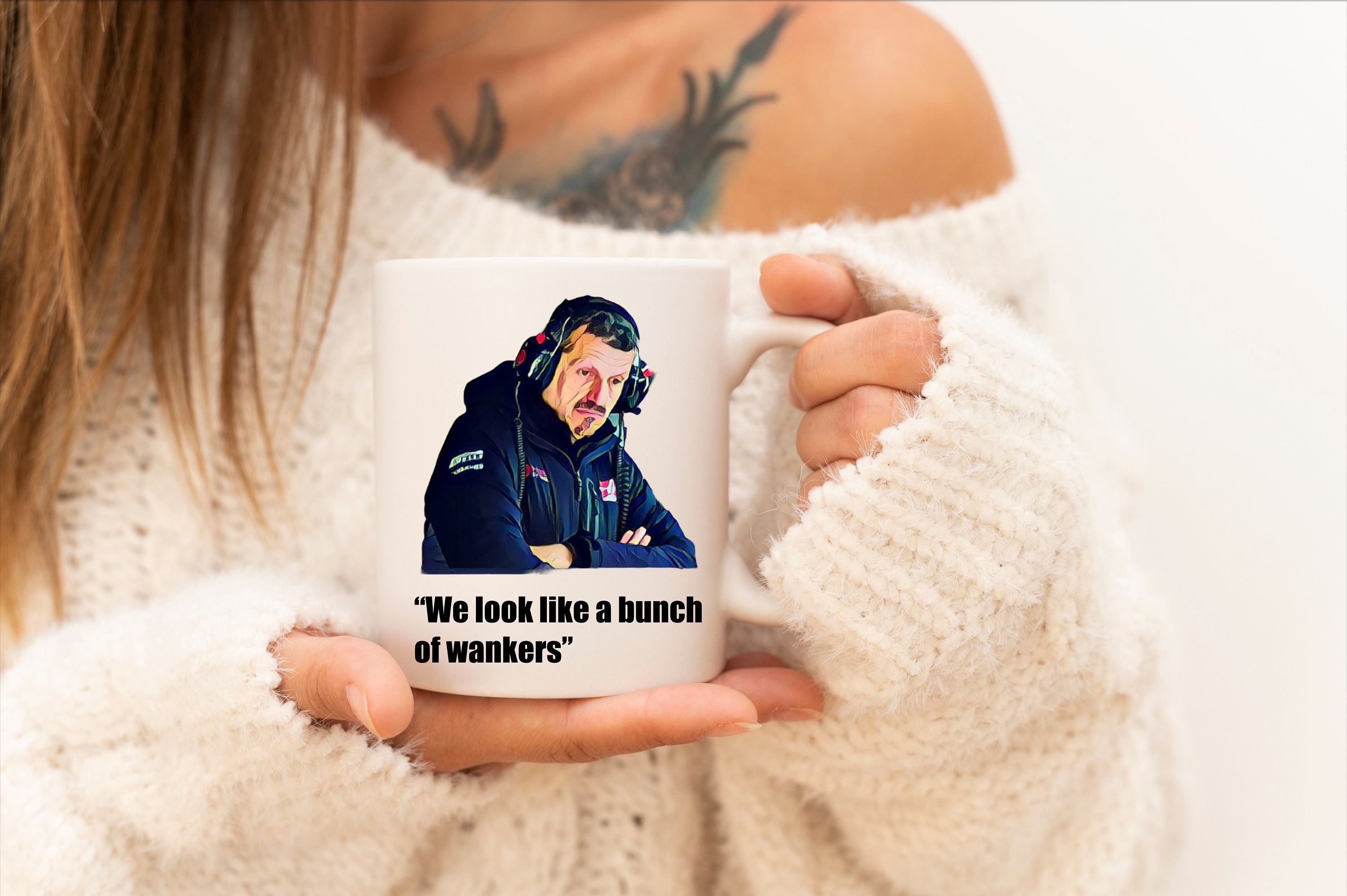 Guenther Steiner we Look Like A Bunch of Wankers Coffee Mug Funny F1 ...