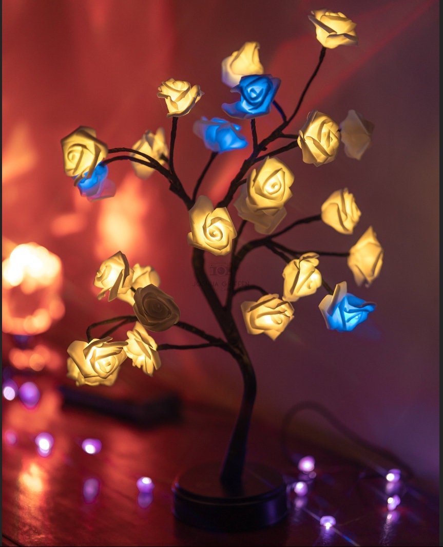 The LED Rose Tree Lamp A Festive Desktop Decoration for the Holiday ...
