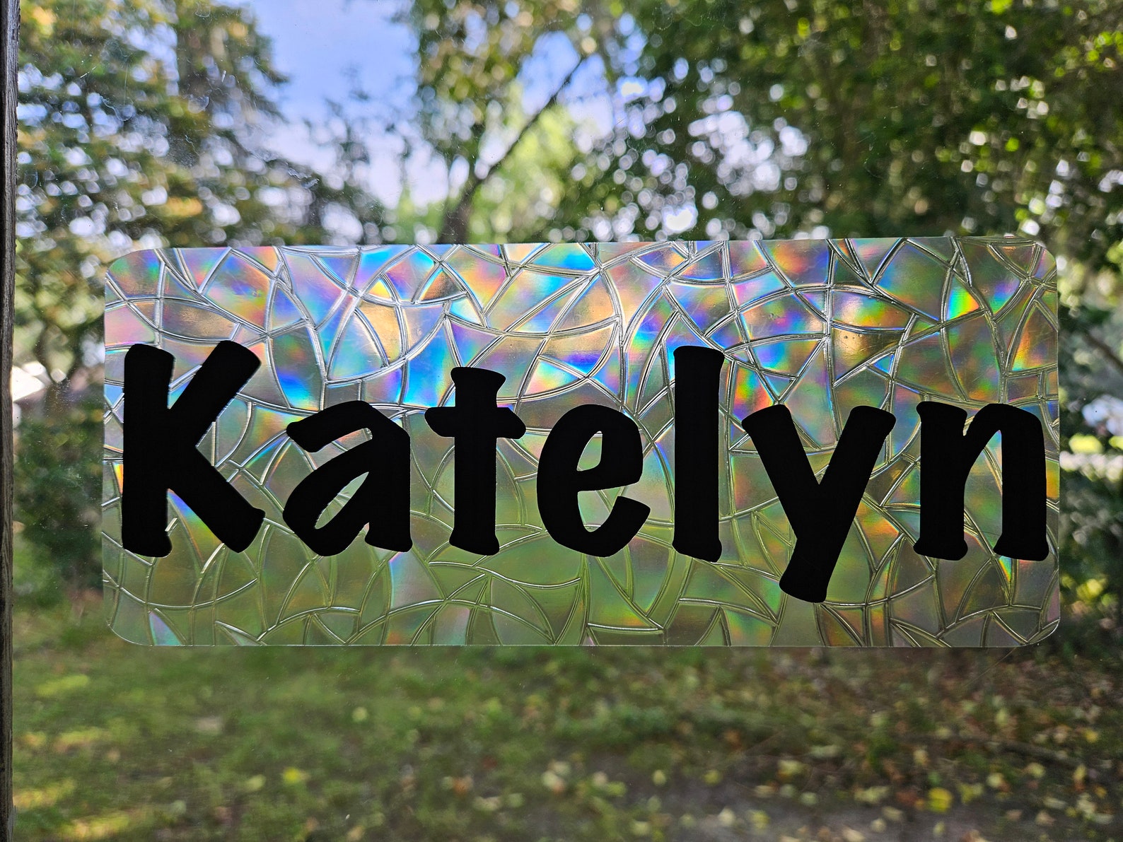 Custom Name Reusable Window Cling Static Decal for Windows, Sunroofs ...