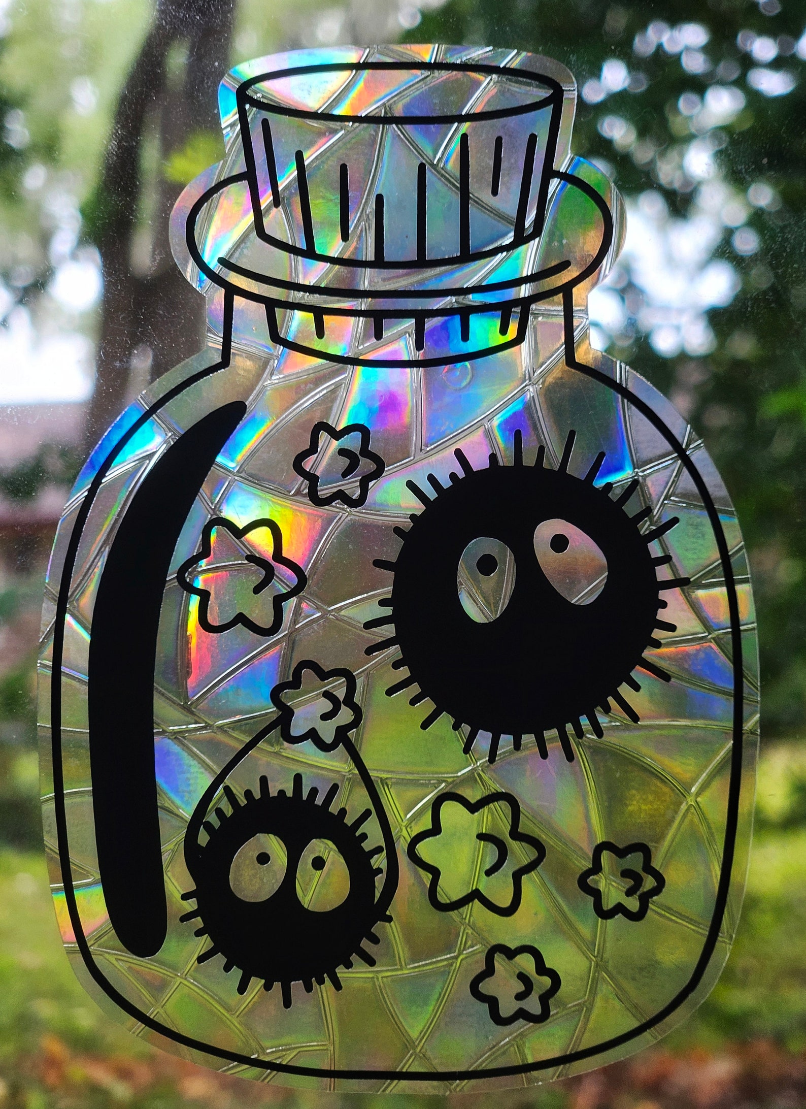 Soot Sprite Suncatcher Window Cling Decal-spirited Away - Etsy