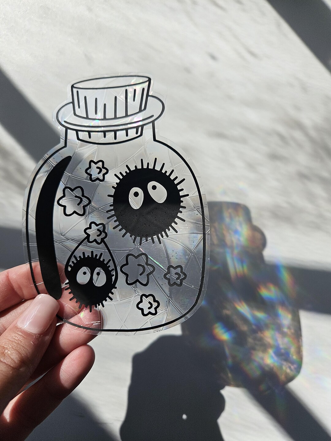 Soot Sprite Suncatcher Window Cling Decal-spirited Away - Etsy