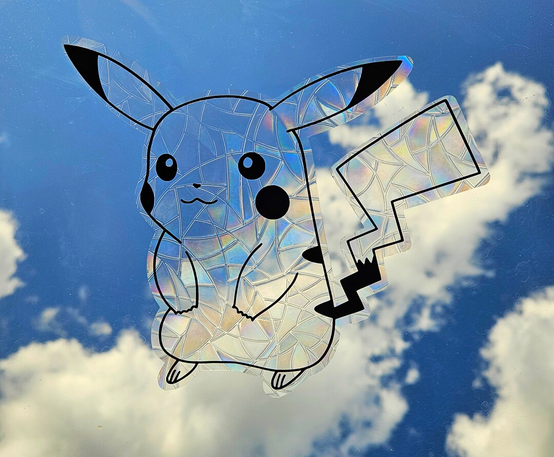 Pikachu Rainbow Maker Window Cling Decal PC Computer Sticker Pokemon - Etsy