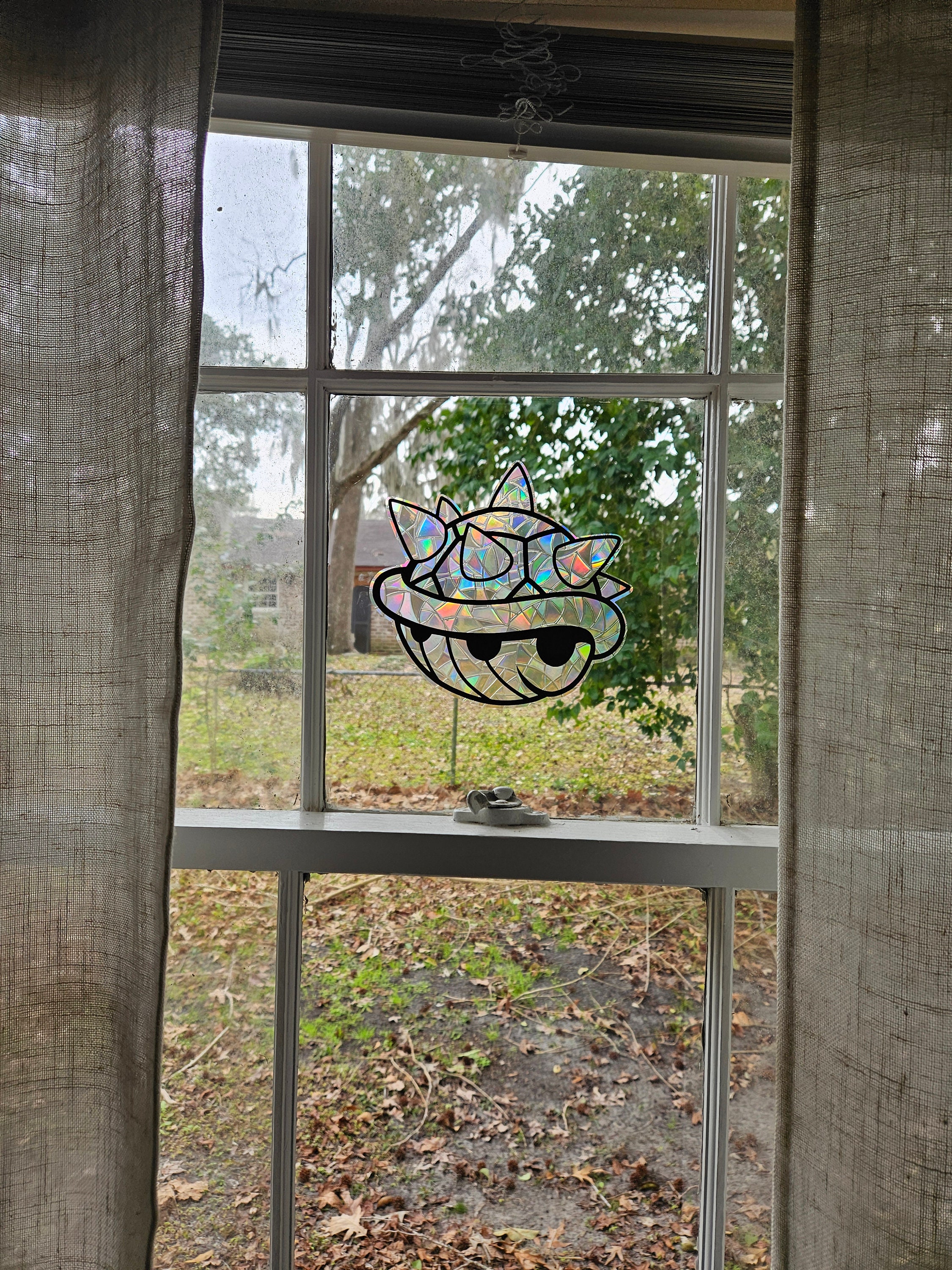 Mario Kart Blue Shell Rainbow Making Window Cling Suncatcher - Etsy