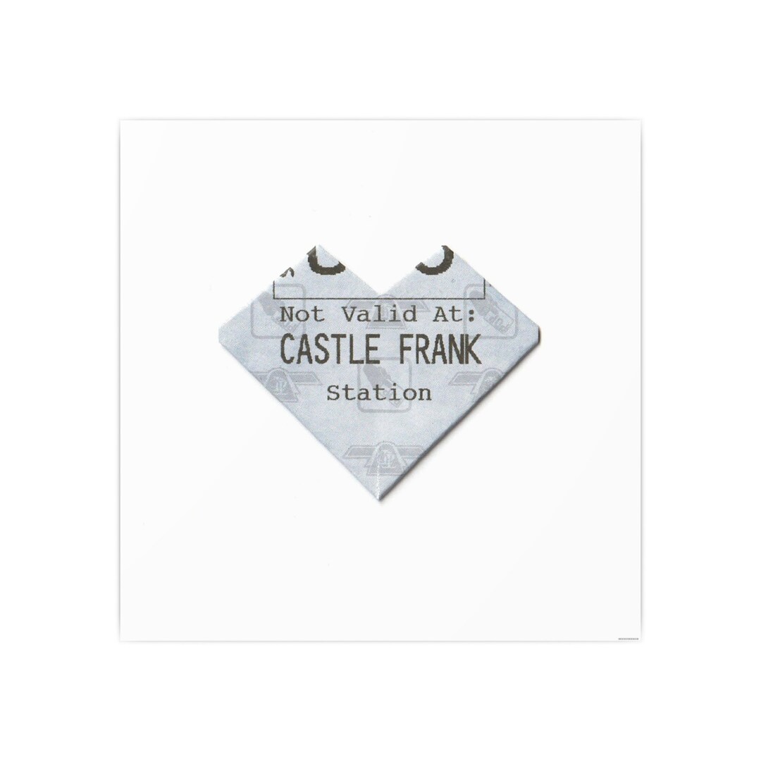 Castle Frank Station Folded Heart Print - Etsy