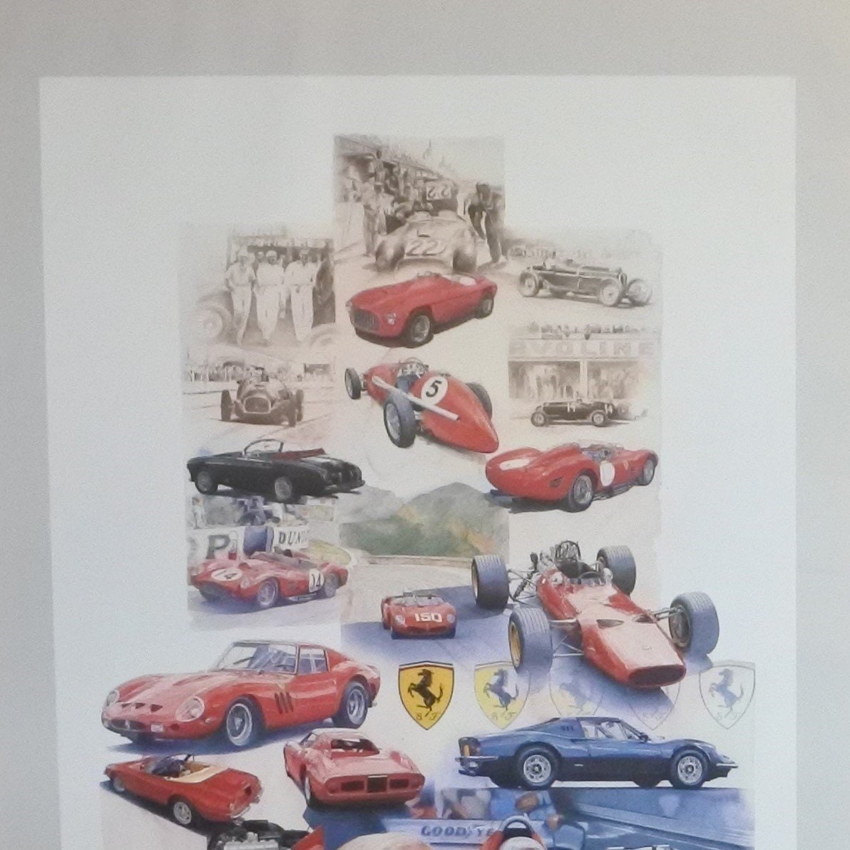Limited Edition Ferrari Collage-style Poster by the Ferrari - Etsy