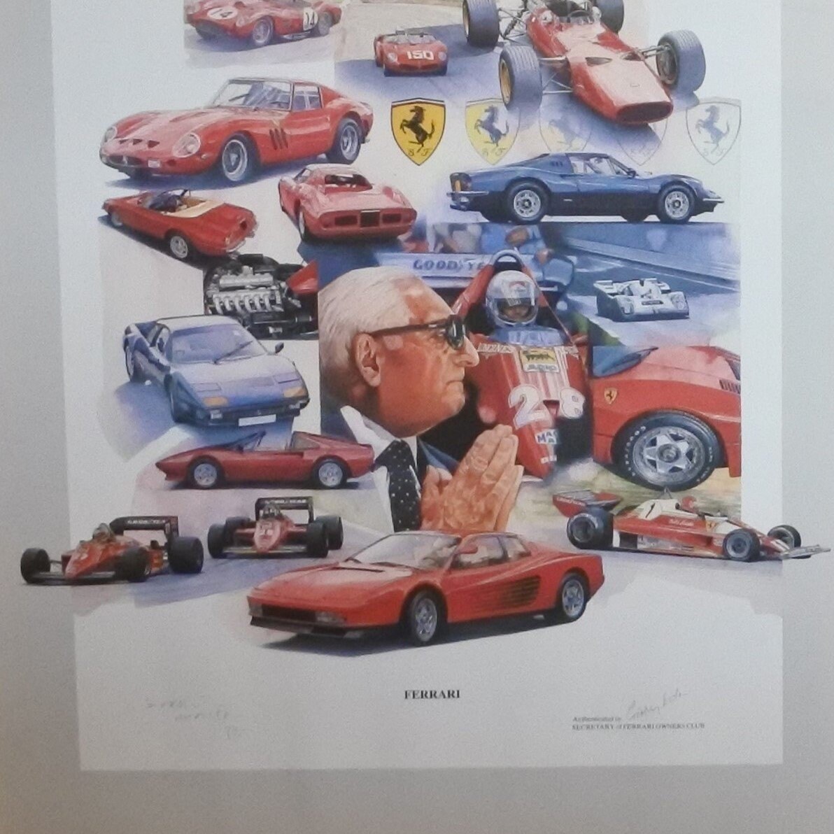 Limited Edition Ferrari Collage-style Poster by the Ferrari - Etsy