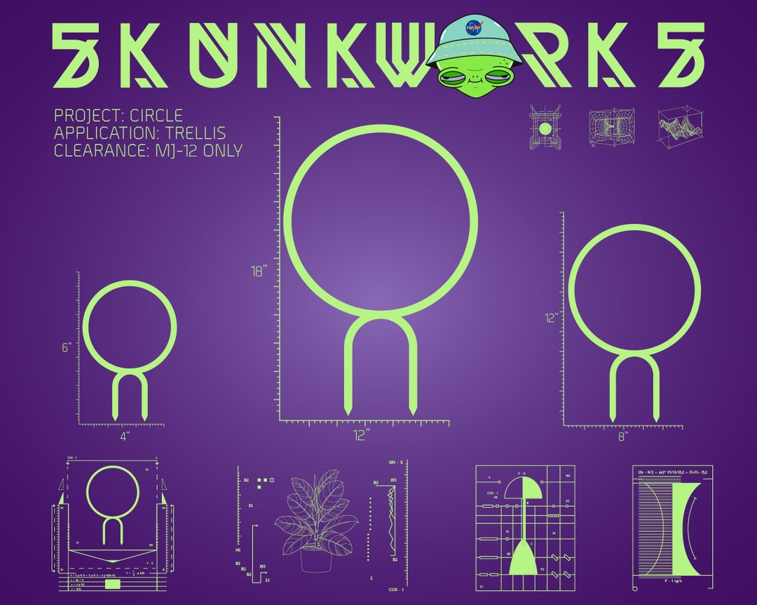 Circle Trellis Houseplant Trellis choose Size and Color Garden Potted ...